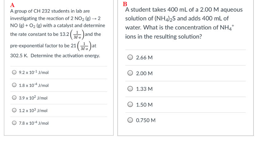 Solved A group of CH 232 students in lab are investigating | Chegg.com