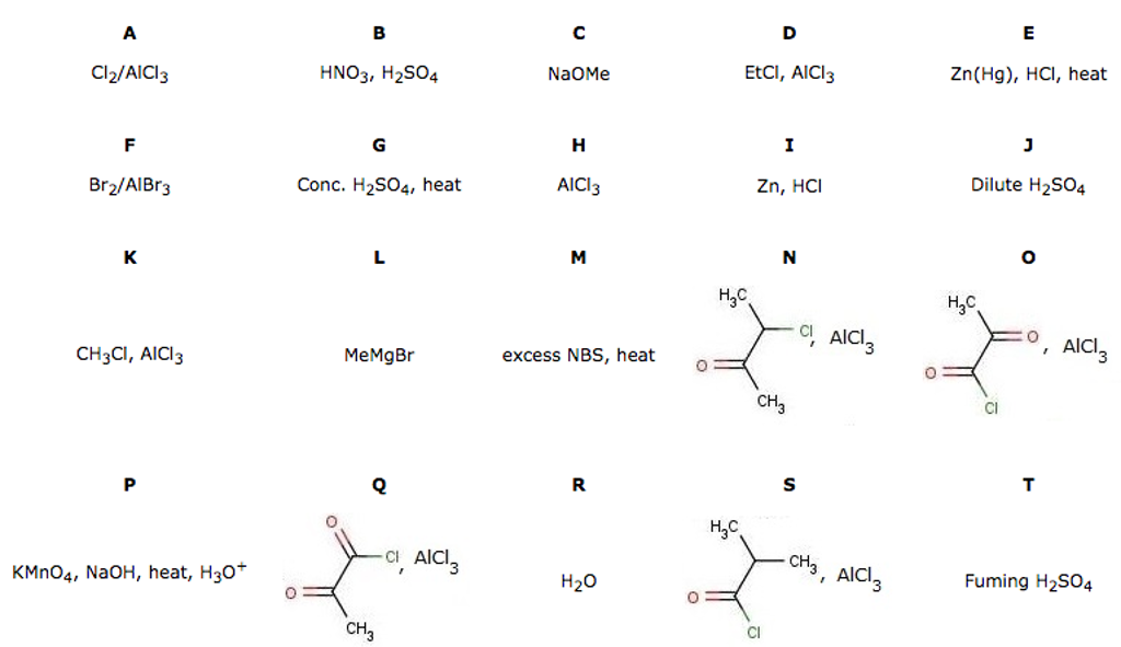 Solved Identify the reagents necessary to accomplish each of | Chegg.com