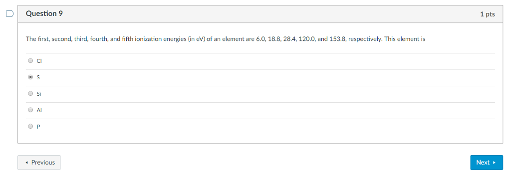 Solved D Question 9 1 pts The first, second, third, fourth, | Chegg.com