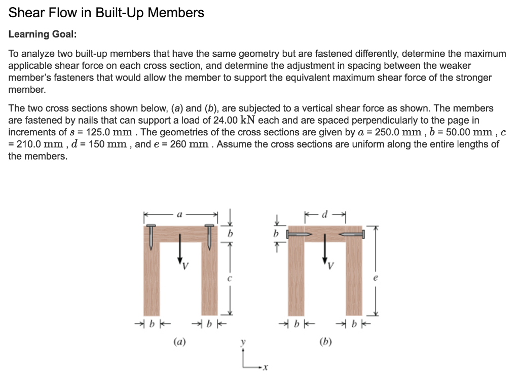Solved Shear Flow in Built-Up Members Learning Goal: To | Chegg.com