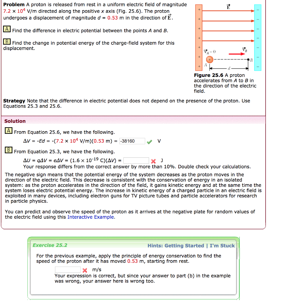 Solved Problem A proton is released from rest in a uniform | Chegg.com