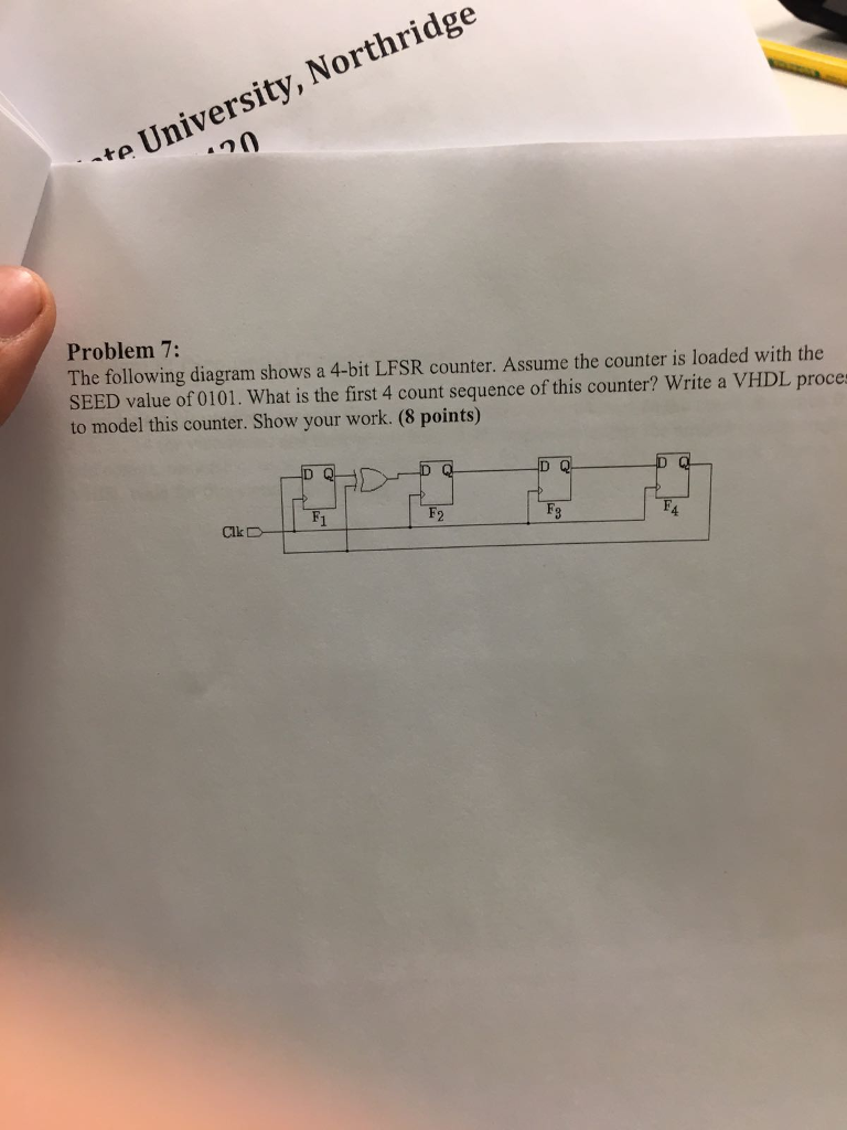 Solved The following diagram shows a 4-bit LFSR counter. | Chegg.com