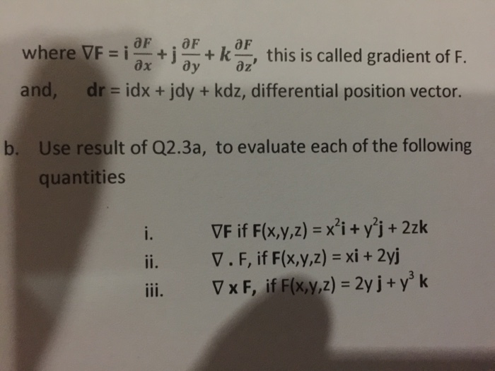 Solved Use result of Q2.3a, to evaluate each of the | Chegg.com