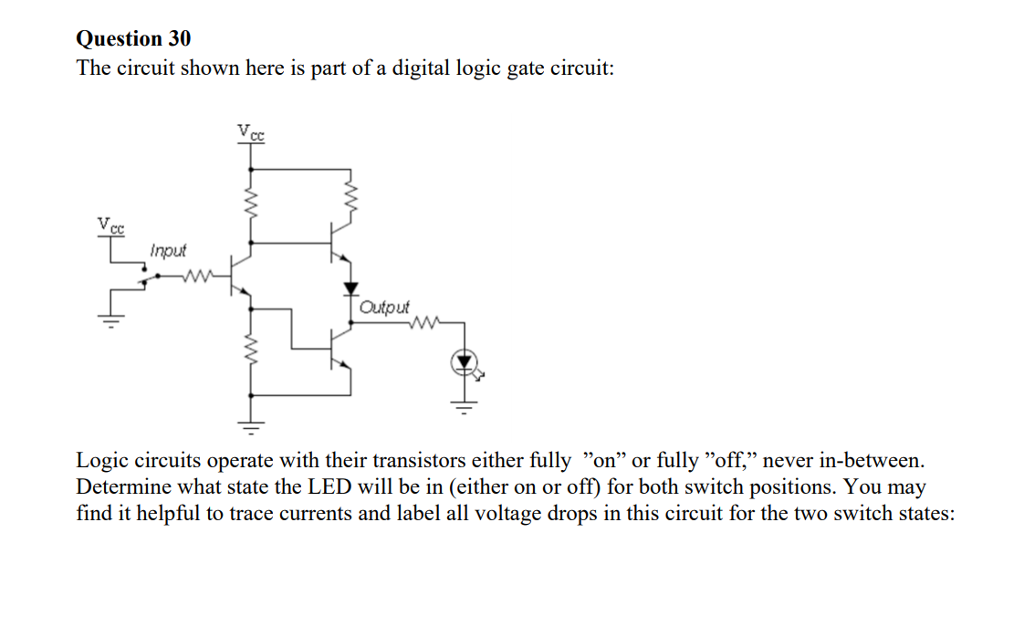 Solved Question 30 The Circuit Shown Here Is Part Of A