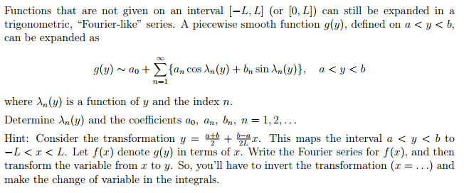 Solved Functions that are not given on an interval [-L, L] | Chegg.com