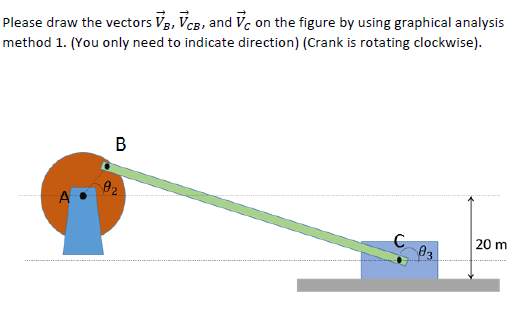 Solved Draw the vectors V_B, V_CB, and V_c on the figure by | Chegg.com