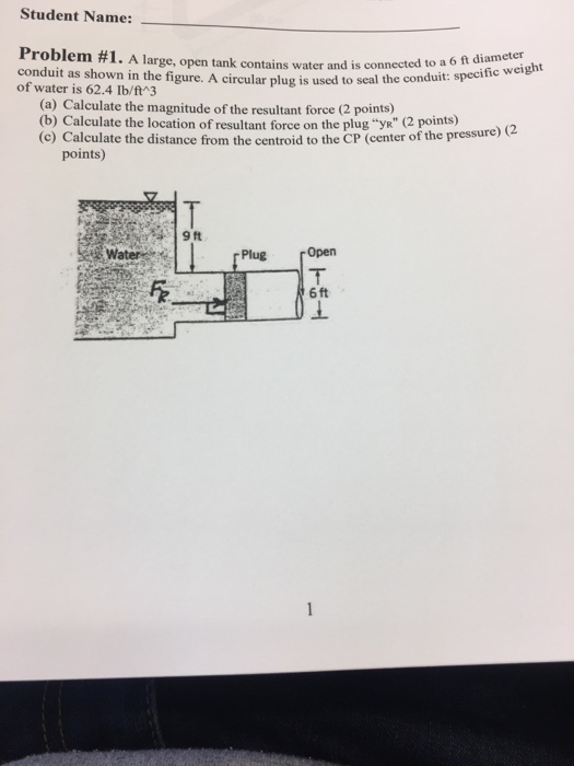 Solved A large, open tank contains water and is connected to | Chegg.com
