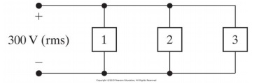 Solved Three loads are connected in parallel across a 300V | Chegg.com