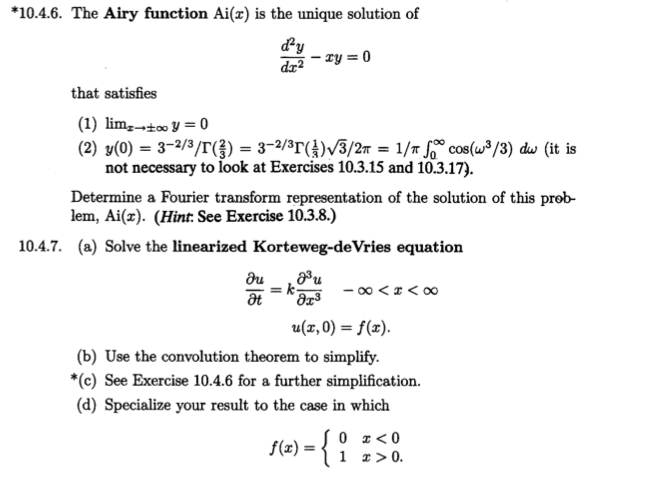 Solved The Airy function Ai(x) is the unique solution of | Chegg.com