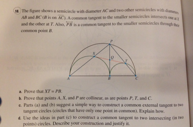 Solved 18. The figure shows a semicircle with diameter AC | Chegg.com