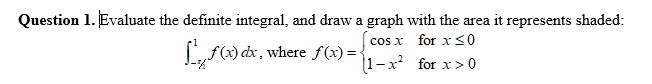 Solved Evaluate the definite integral, and draw a graph with | Chegg.com