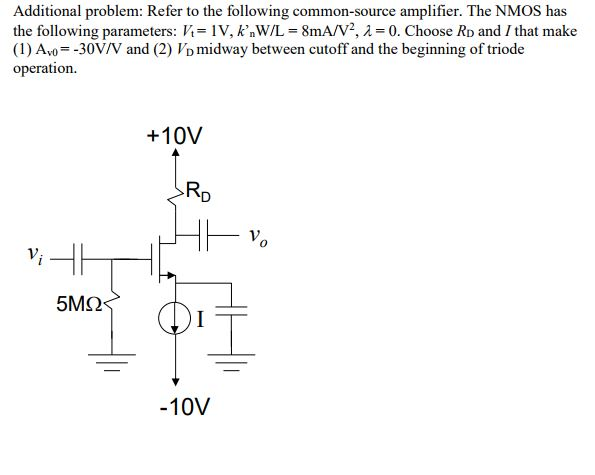 Solved Additional problem: Refer to the following | Chegg.com