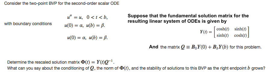 Solved Consider the two-point BVP for the second-order | Chegg.com
