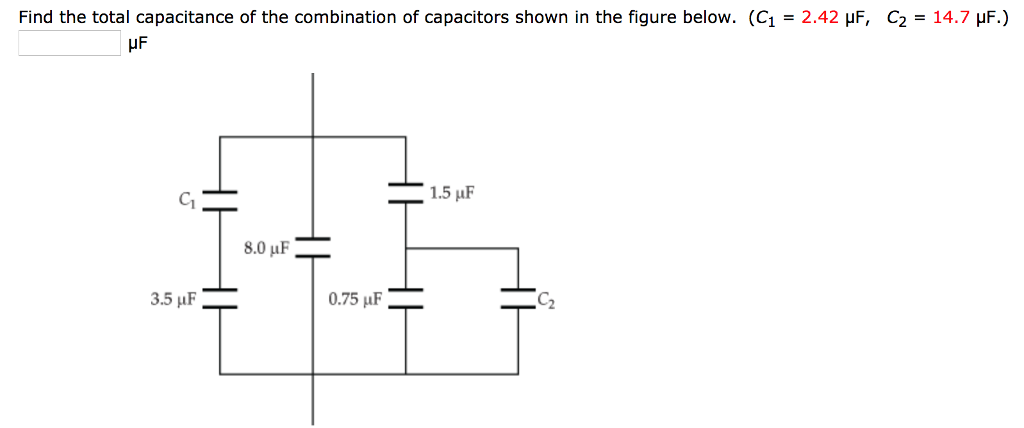 Solved Find the total capacitance of the combination of | Chegg.com