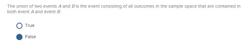 Solved The union of two events A and B is the event | Chegg.com
