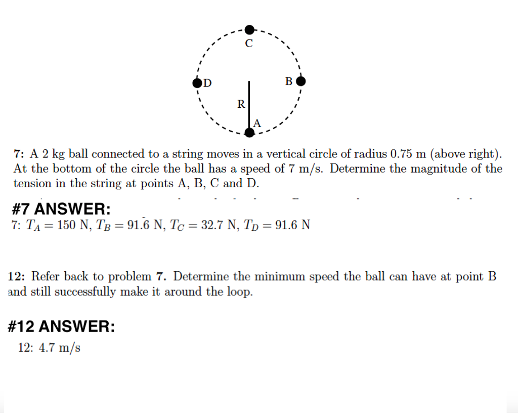 Solved A 2 kg ball connected to a string moves in a | Chegg.com