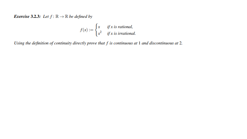 Solved Exercise 3 2 3 Let F R → R Be Defined By F X