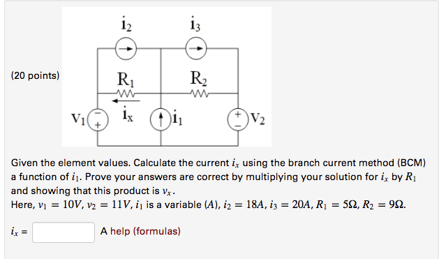 Solved Given the element values. Calculate the current ixix | Chegg.com