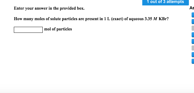 Solved How Many Moles Of Solute Particles Are Present In 1 L
