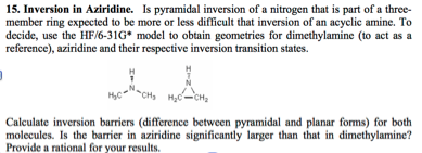 Is pyramidal inversion of a nitrogen that is part of | Chegg.com