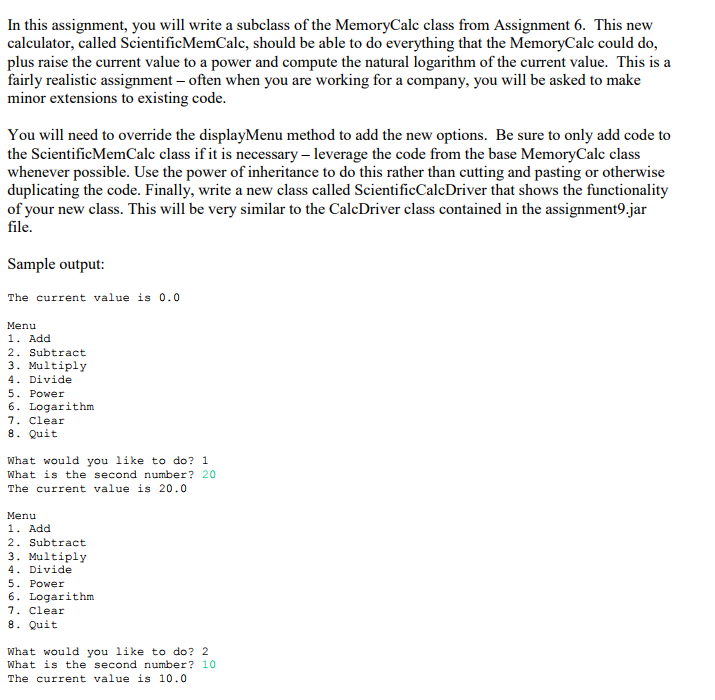 Solved In this assignment, you will write a subclass of the | Chegg.com