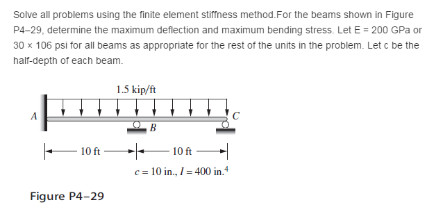 Solve all problems using the finite element stiffness | Chegg.com