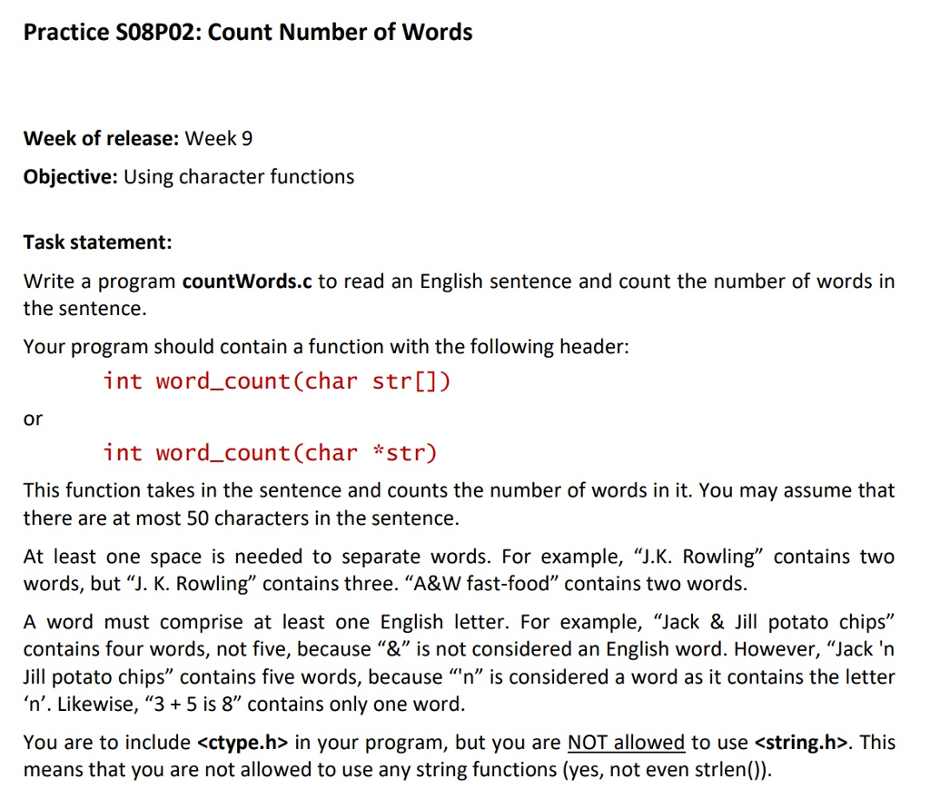Solved C Code - Using Character Functions Skeleton Code: // | Chegg.com