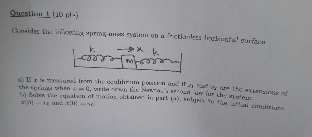Solved Question 1 (10 pts) Consider the following | Chegg.com