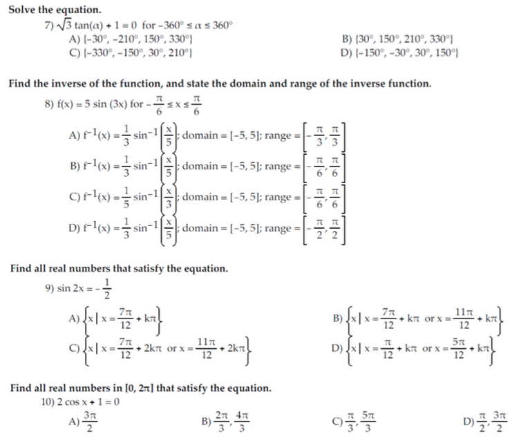 Solved Solve the equation. 7) Squareroot3 tan(alpha) + 1 = | Chegg.com