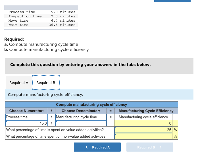 Solved Process Time Inspection Time Move Time Wait Time 150 3840