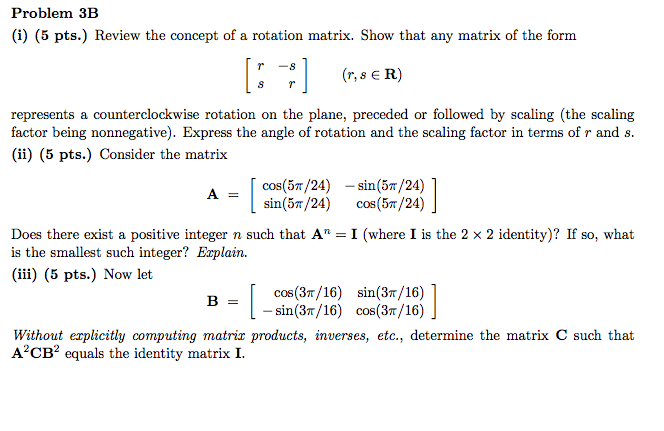 Review the concept of a rotation matrix. Show that | Chegg.com