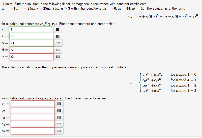 Solved Find the solution to the following linear, | Chegg.com