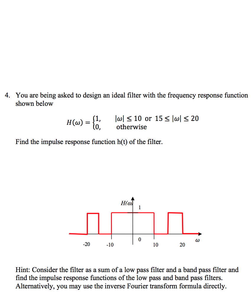 Solved You are being asked to design an ideal filter with | Chegg.com