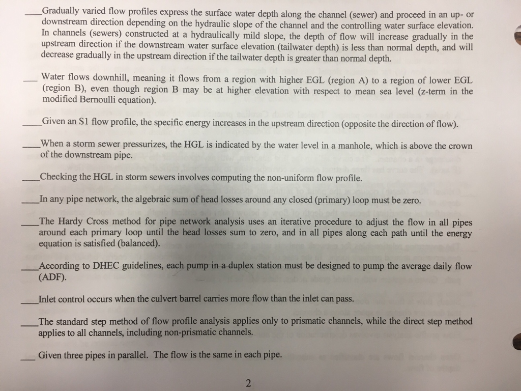 Solved Gradually varied flow profiles express the surface | Chegg.com