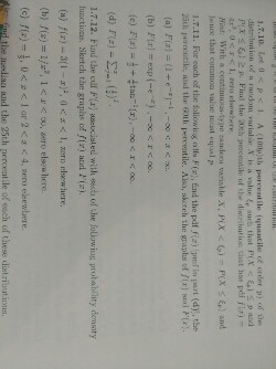 Solved For each of the following cdfs F(x), find the pdf | Chegg.com