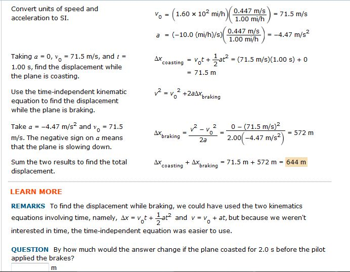 Convert units of speed and acceleration to SI. v0 = | Chegg.com