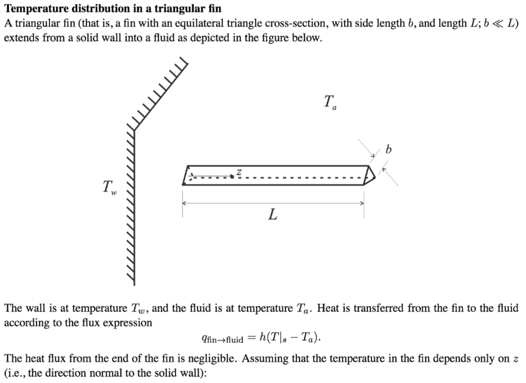 Solved Temperature Distribution In A Triangular Fin A
