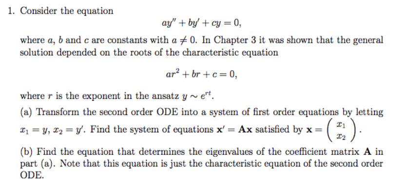 Solved Consider the equation ay Solved Consider the equation ay