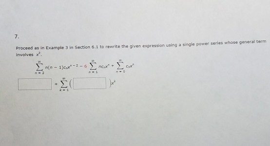 Solved Proceed as in Example 3 in Section 6.1 to rewrite the | Chegg.com Solved Proceed as in Example 3 in Section 6.1 to rewrite the | Chegg.com