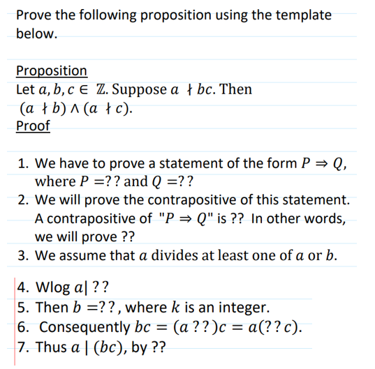 Solved Prove the following proposition using the template | Chegg.com
