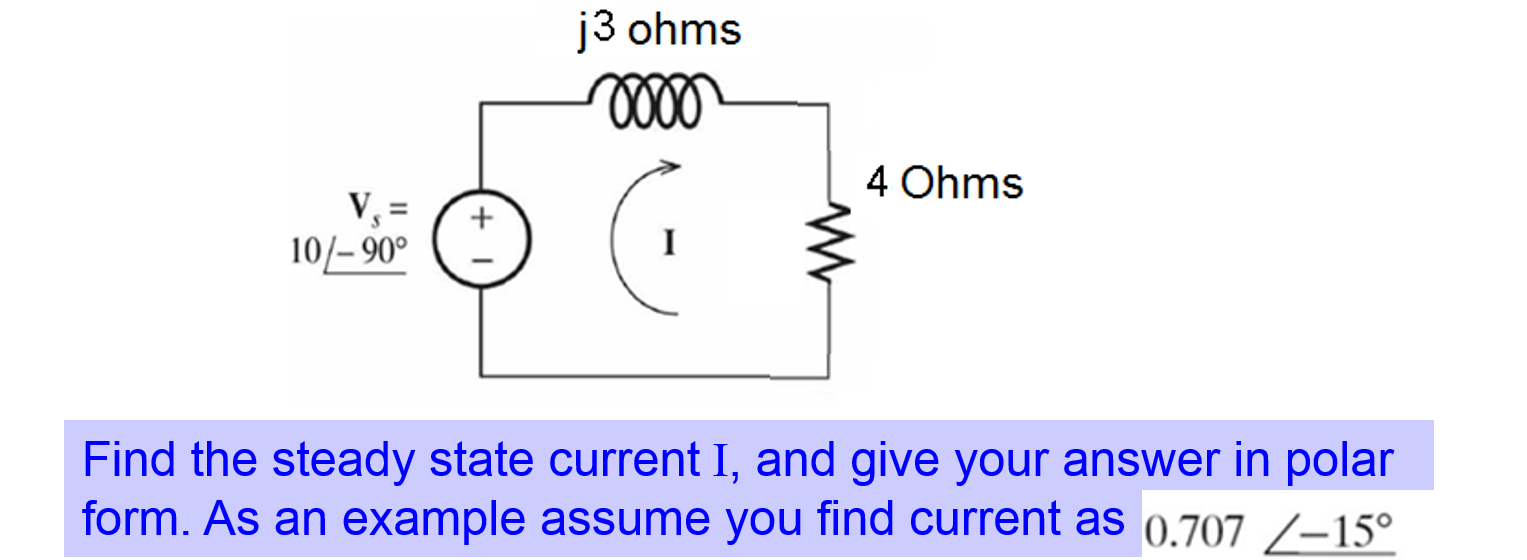 Solved Find the steady state current I, and give your answer | Chegg.com