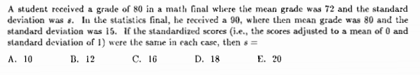 Solved A student received a grade of 80 in a math final | Chegg.com