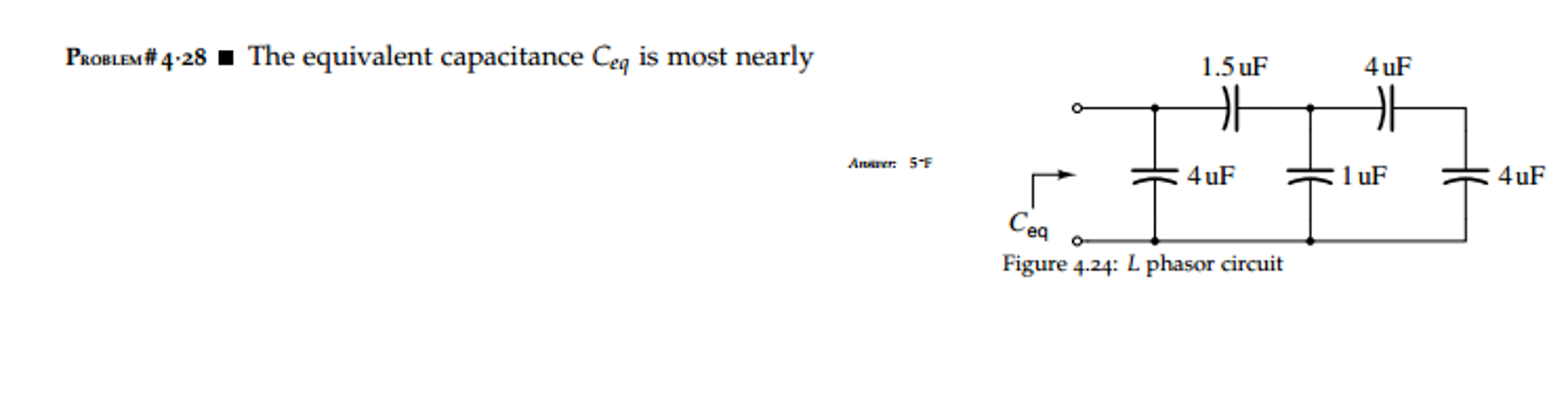Solved The equivalent capacitance C_eq is most nearly | Chegg.com