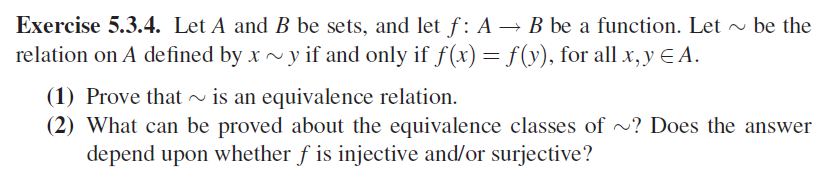 Solved Let A and B be sets, and let f: A rightarrow B be a | Chegg.com