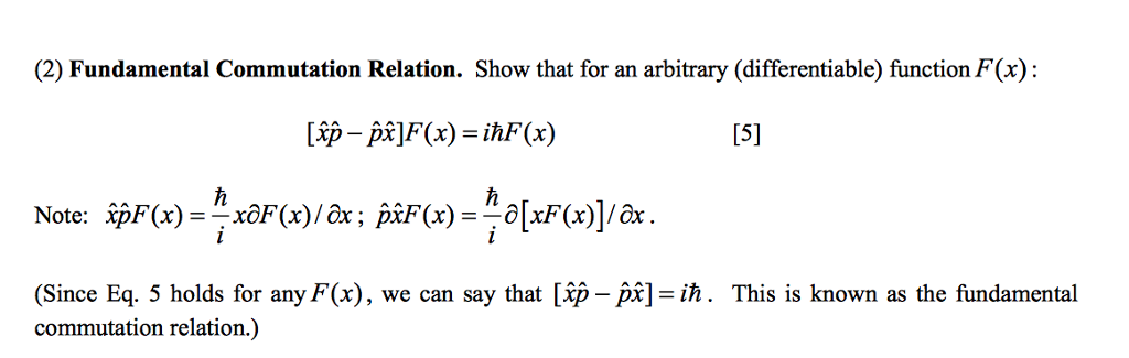 Solved Fundamental Commutation Relation. Show that for an | Chegg.com