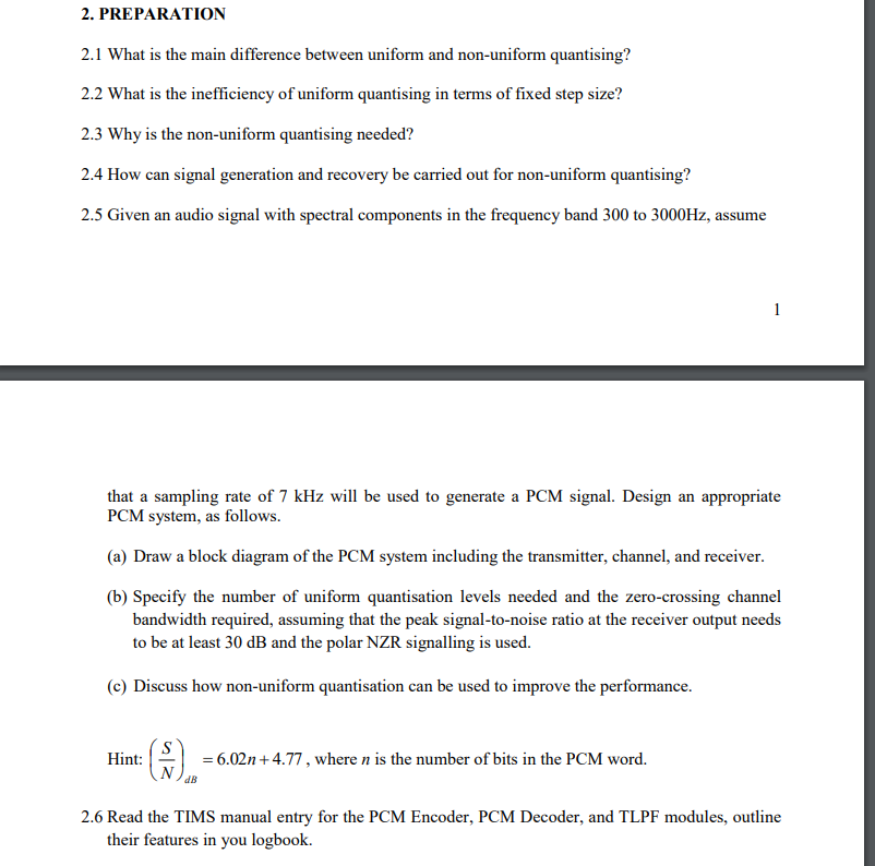 Solved 2. PREPARATION 2.1 What is the main difference | Chegg.com