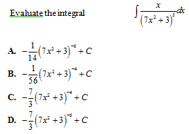 Solved Evaluate the integral integrate x/(7x^3+3)^5 dx | Chegg.com