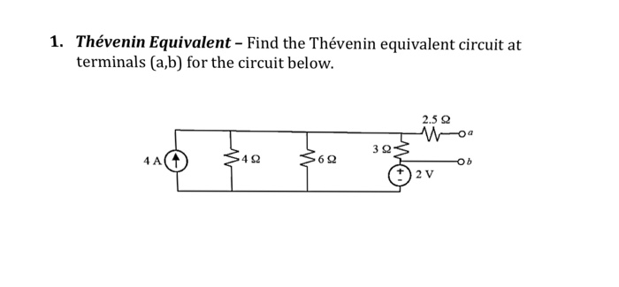 Solved Find the Thevenin equivalent circuit at terminls (a, | Chegg.com