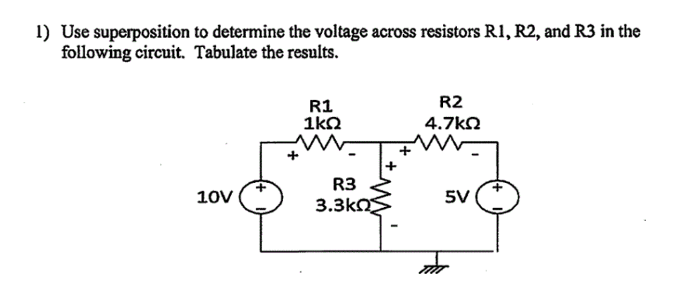 Solved Use superposition to determine the voltage across | Chegg.com