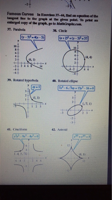 Solved Famous Curves in Exercise 37-44, find equation of the | Chegg.com